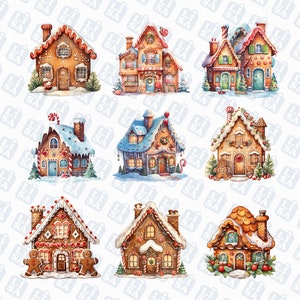 41 Watercolor Gingerbread House and Gingerbread Man - Christmas Cookies ...