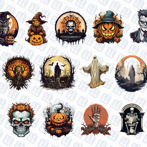 Spooky Halloween PNG Clipart Set - Perfect for Crafting and Digital ...