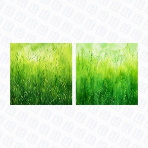 Grass Digital Paper - Digital Background - Grass Background, Green ...
