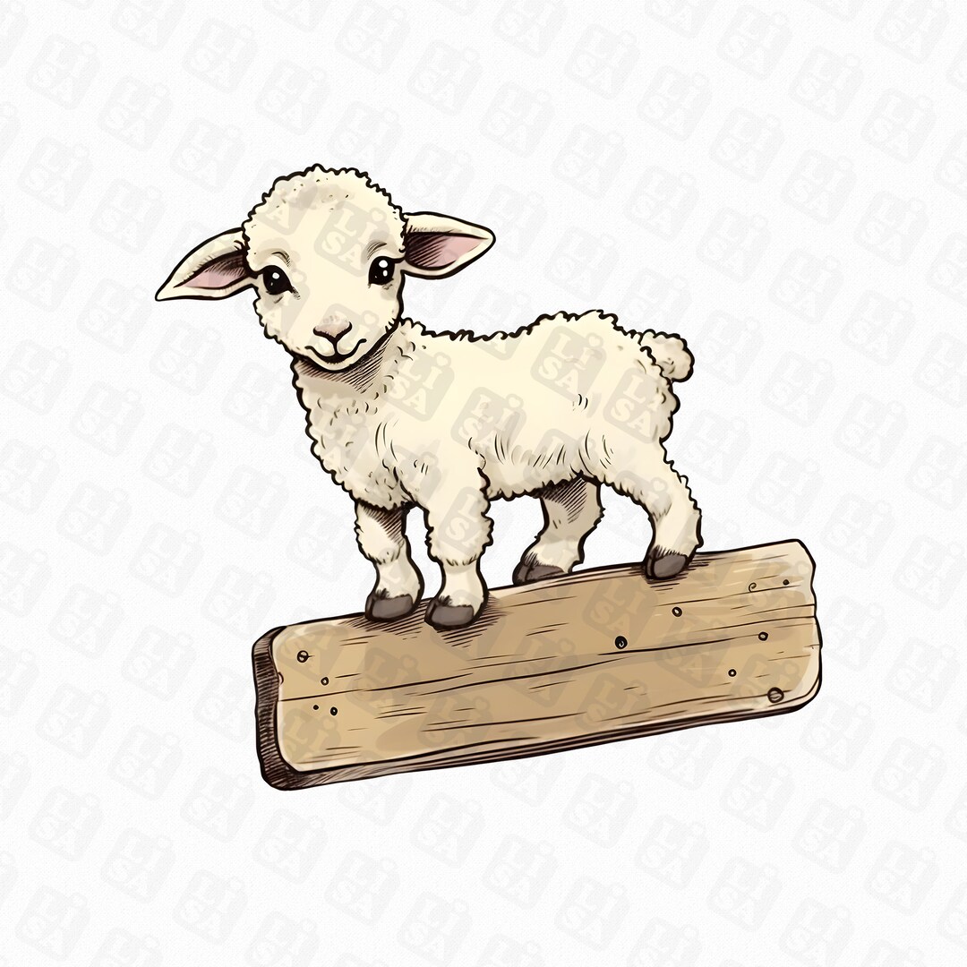Sweet Baby Sheep Clipart Lamb PNG Clipart Perfect for Farm - Etsy