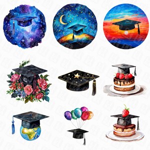 Watercolor Graduation Png, Graduation Cap, Graduation Clipart ...