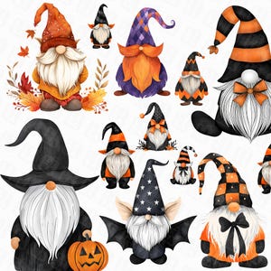 63 Halloween Gnomes Png - Orange Gnomes Clipart, Autumn Gnomes Clipart ...