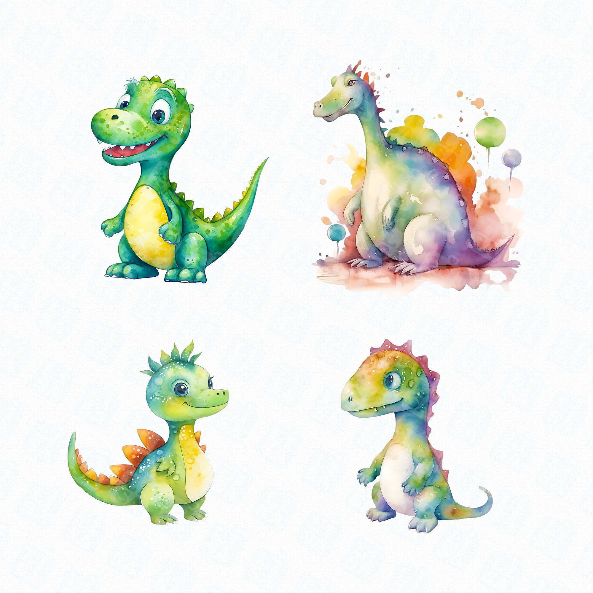 Watercolor Baby Dinosaur Png Watercolor Dinosaur Cute - Etsy