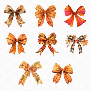 44 Fall Bow Png, Fall Coquette Bow Png, Autumn Sublimation Design Bow ...