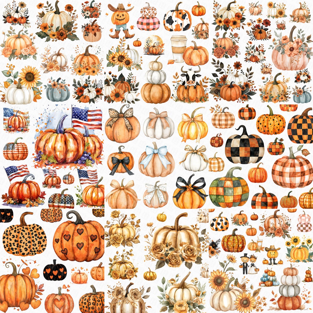 566 Pumpkin Png Mega Bundle, Pumpkin Sublimation, Floral Pumpkin ...
