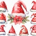 34 Watercolor Christmas Hat Png Clipart. Santa Hat Png. Christmas ...