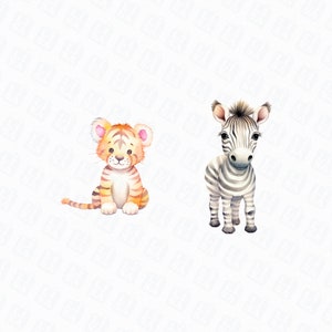 Baby Safari Animals Clipart Collection - Ideal for Jungle Birthdays ...