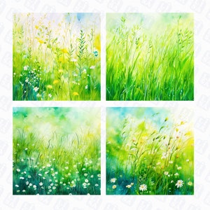 Grass Digital Paper - Digital Background - Grass Background, Green ...