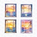 Watercolor Beach Window Png - Sea Window, Ocean Window Clipart, Blue ...