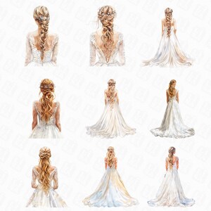 41 Wedding Bride Back View Clipart, Groom Png Back View - Bride Png ...