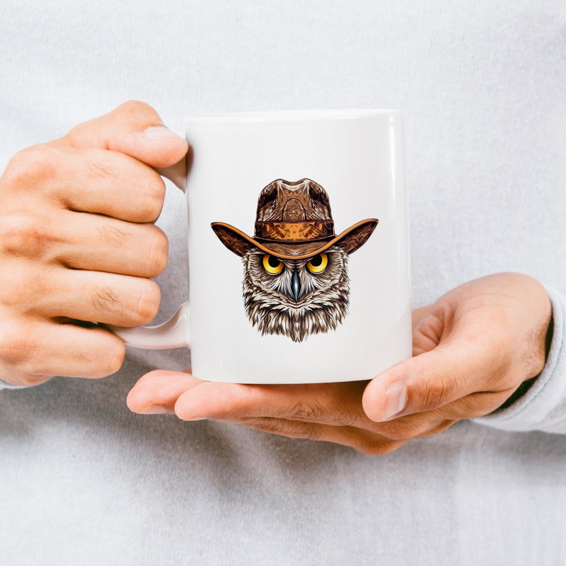 Cowboy Owl PNG Sublimation Design Western Themed Owl Clipart - Etsy