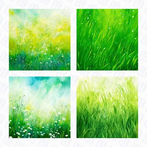 Grass Digital Paper - Digital Background - Grass Background, Green ...