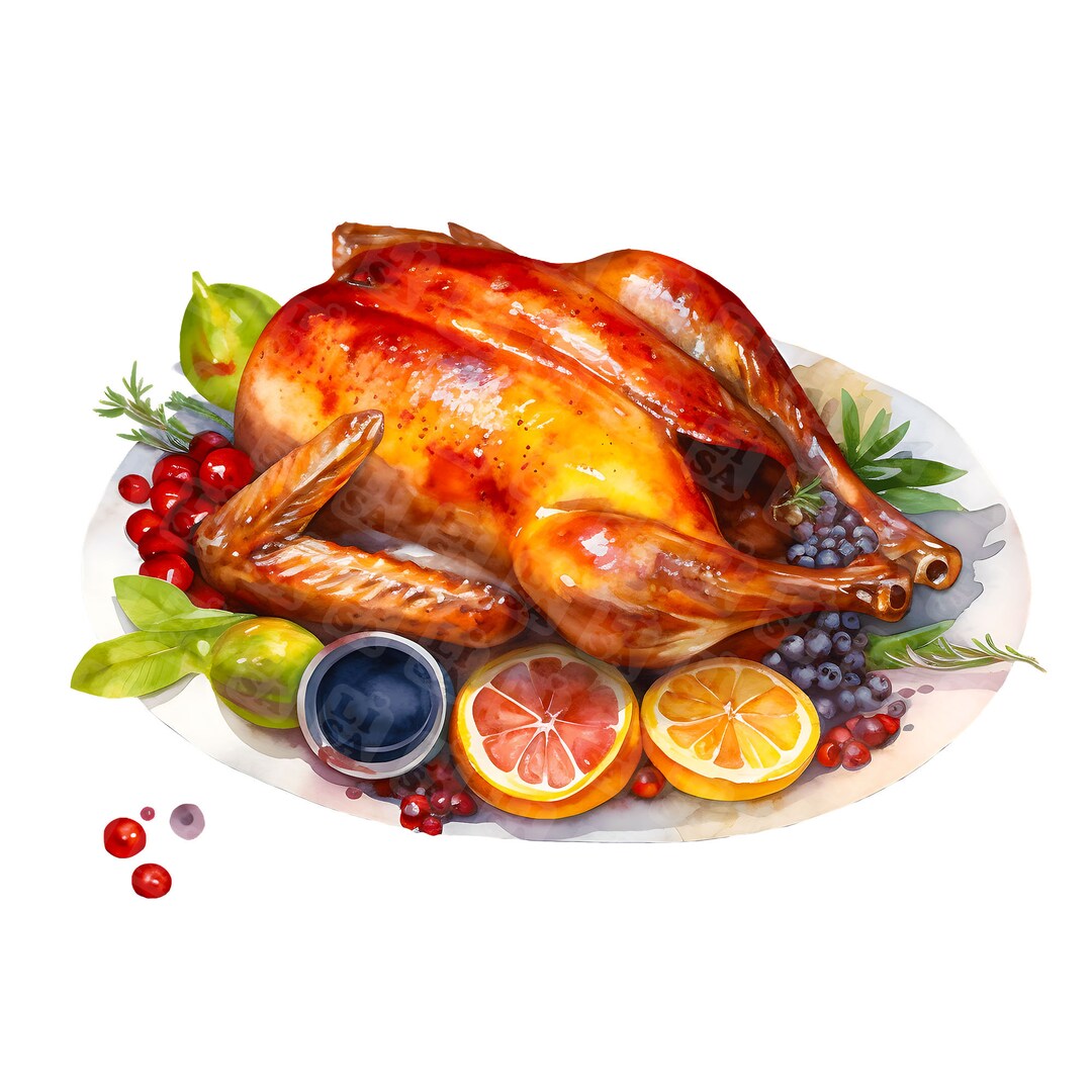 Watercolor Thanksgiving Turkey Clipart - Thankful Clipart, Thanksgiving ...
