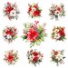 Watercolor Christmas Flowers Clipart Christmas Bouquets Card Making ...