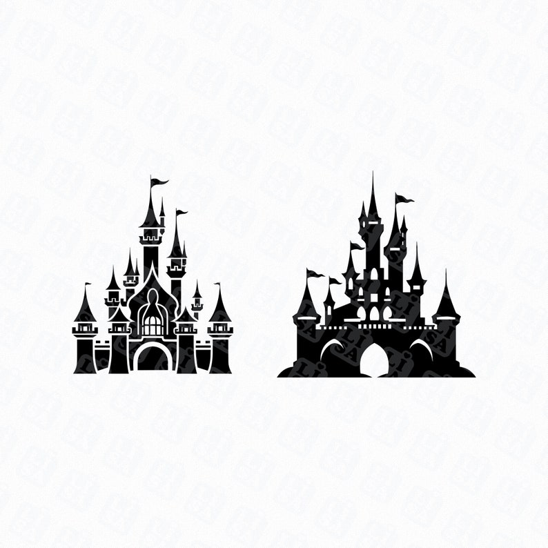 Castle Svg Dxf Png Vector Castle Clipart Princess Castle - Etsy