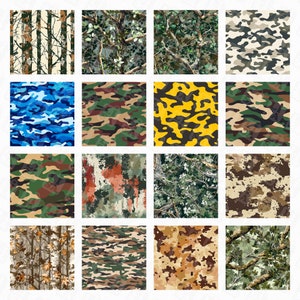 122 Camouflage Digital Paper, Military Pack Seamless Camouflage ...