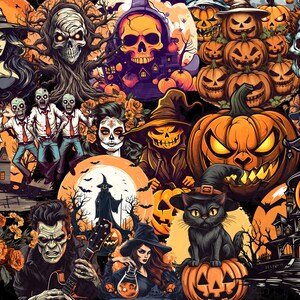 Spooky Halloween PNG Clipart Set - Perfect for Crafting and Digital ...