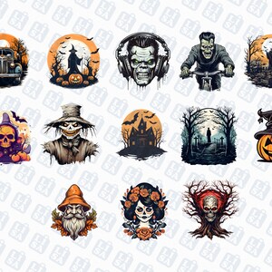 Spooky Halloween PNG Clipart Set - Perfect for Crafting and Digital ...