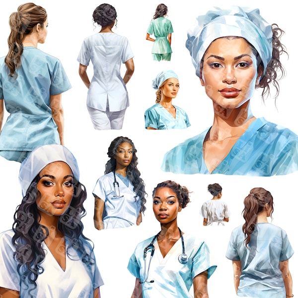 Nurse Clipart - Etsy