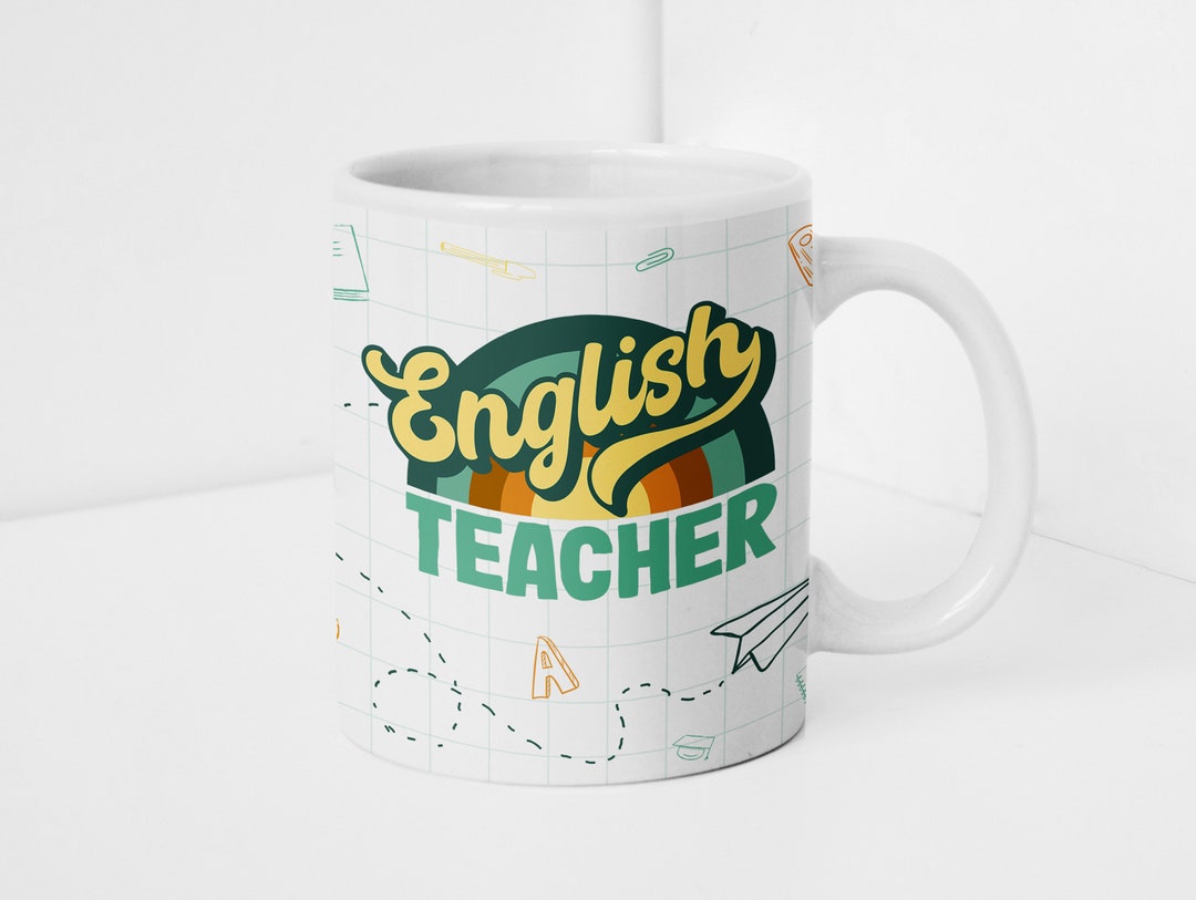 English Teacher Mug Designs, Sublimation Wrap for 15 Oz 11 Oz Mug ...