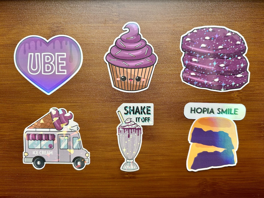 Filipino Stickers | Ube Stickers | Purple Dessert - Etsy