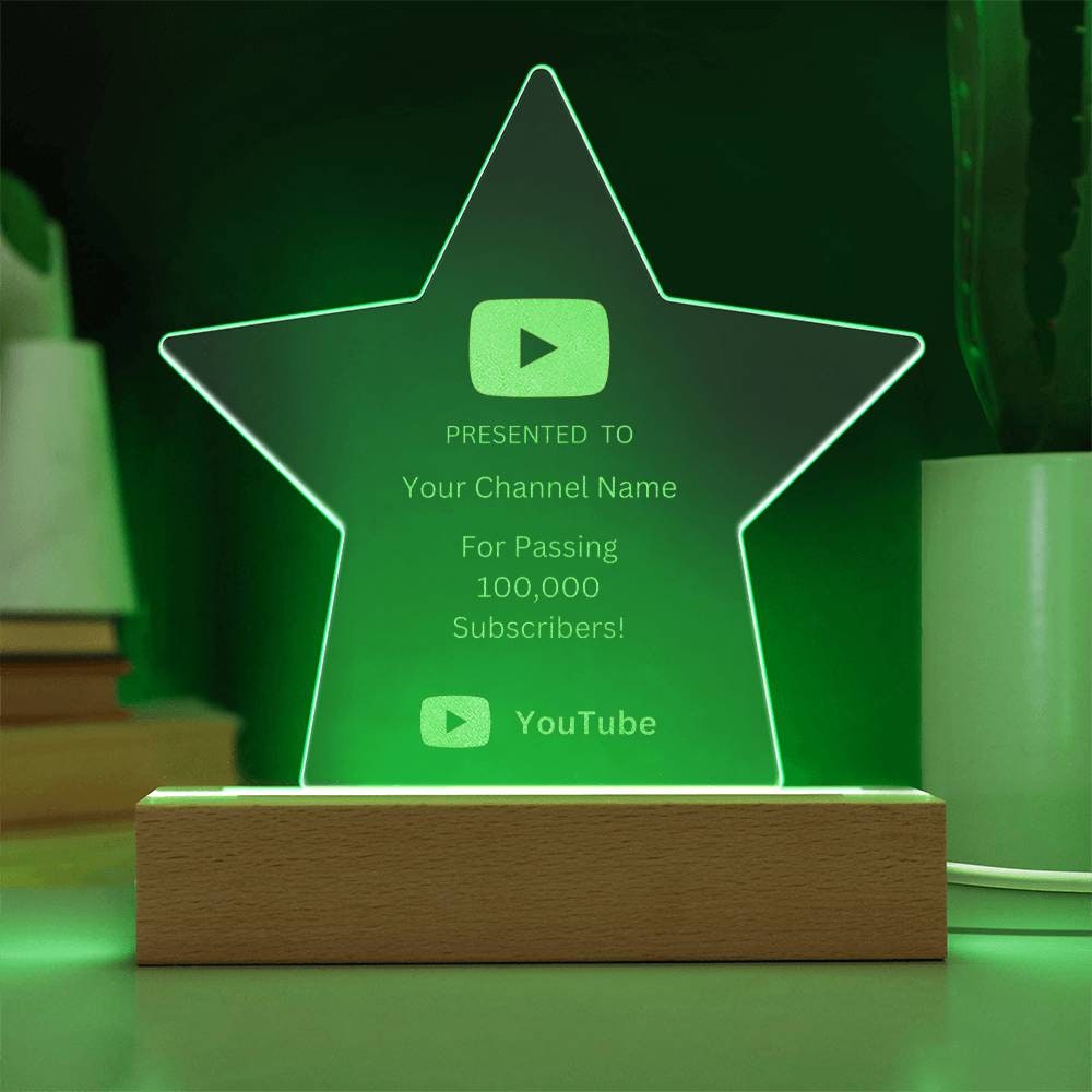 Engraved Acrylic Youtube Star Plaque - Etsy