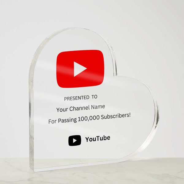 Youtube Plaque - Etsy
