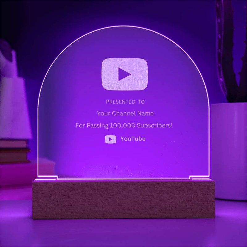 Youtube Subscriber Plaque - Etsy