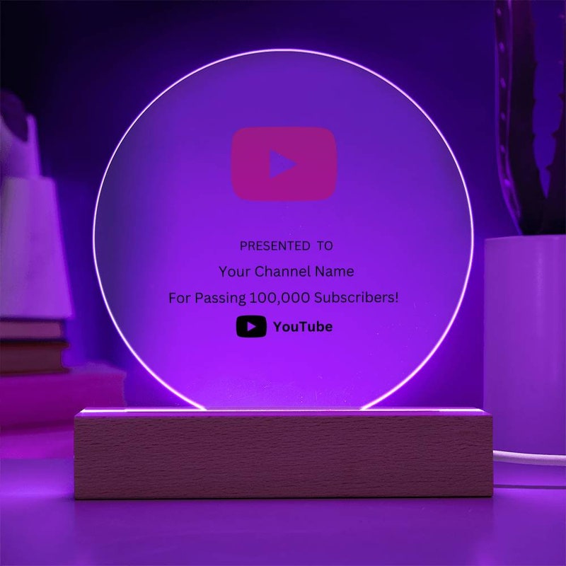 Youtube Subscriber Plaque - Etsy