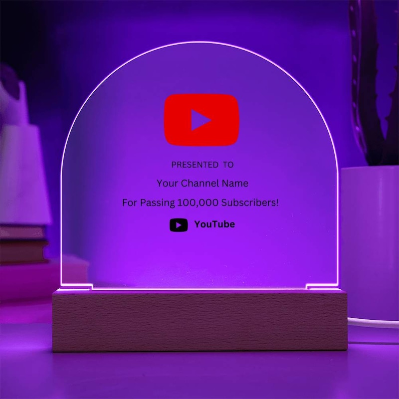 Youtube Subscriber Plaque - Etsy