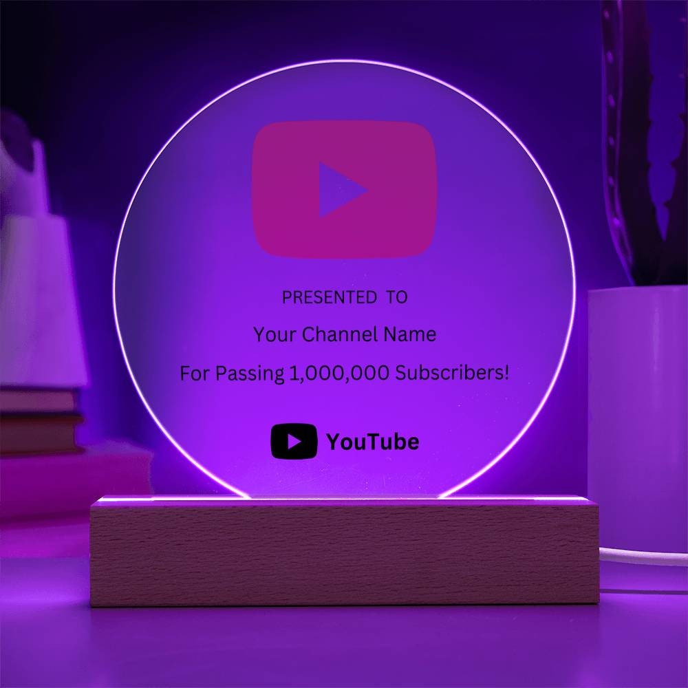 Personalized Youtube Play Button Square Acrylic Milestone - Etsy