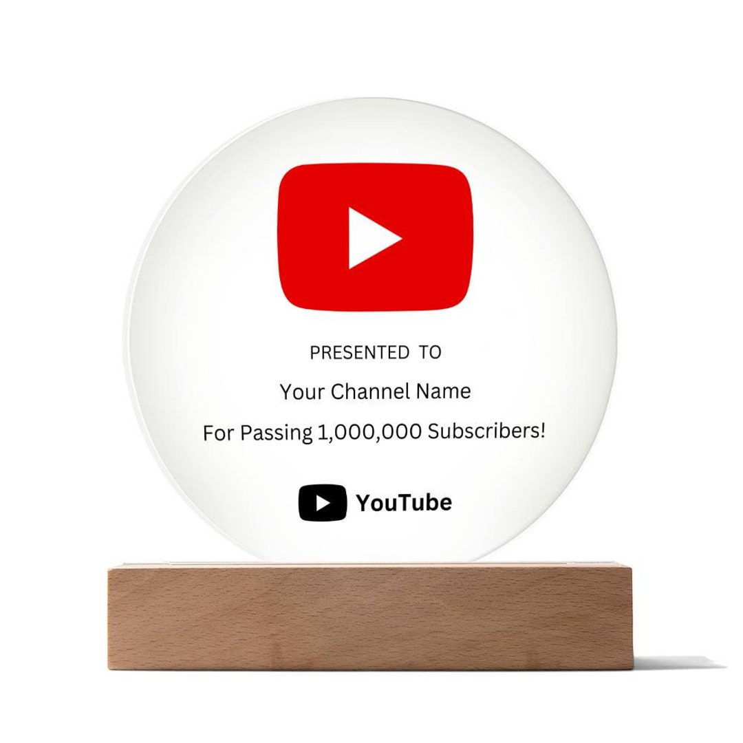 Personalized Youtube Play Button Square Acrylic Milestone - Etsy