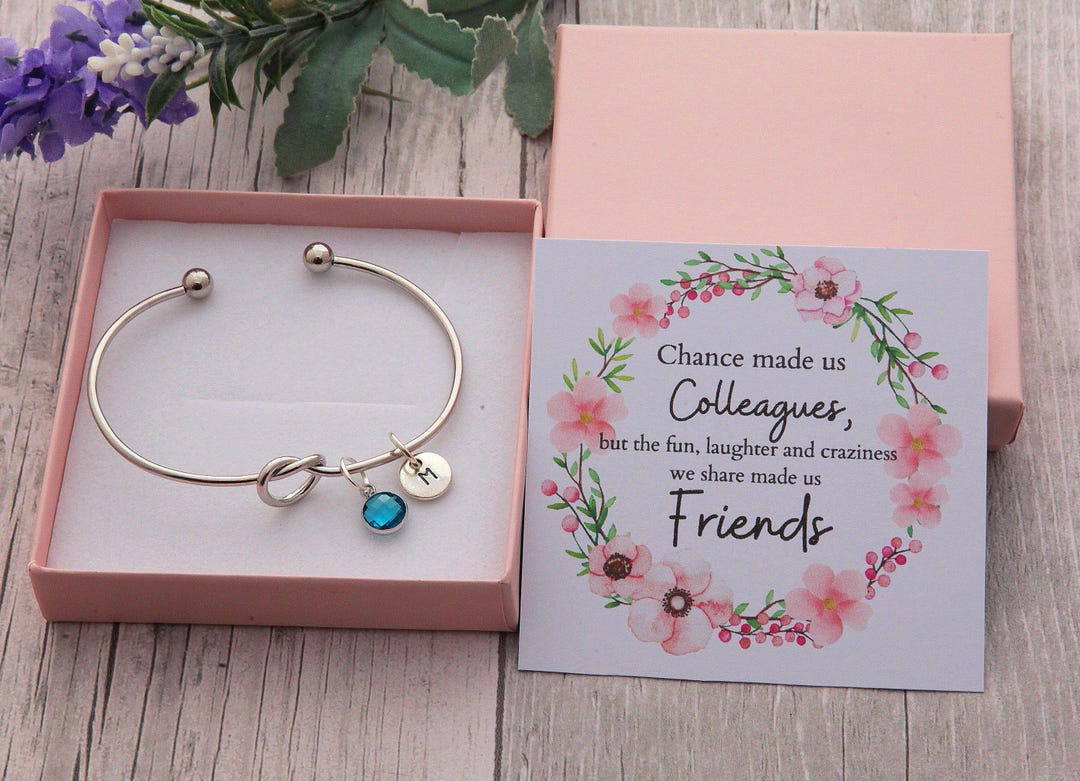 Work Colleague Friendship Knot Bracelet ,leaving, Retirement Gifts ...