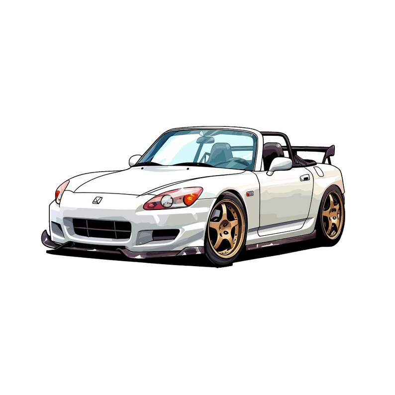 4pk Honda S2000 Clip Art Vtech Vector Car Culture Graphics - Etsy