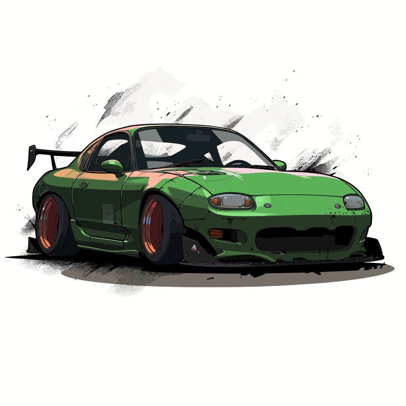 4pk Mazda Miata Clip Art, MX-5 Vector, Car Culture Graphics, Digital ...