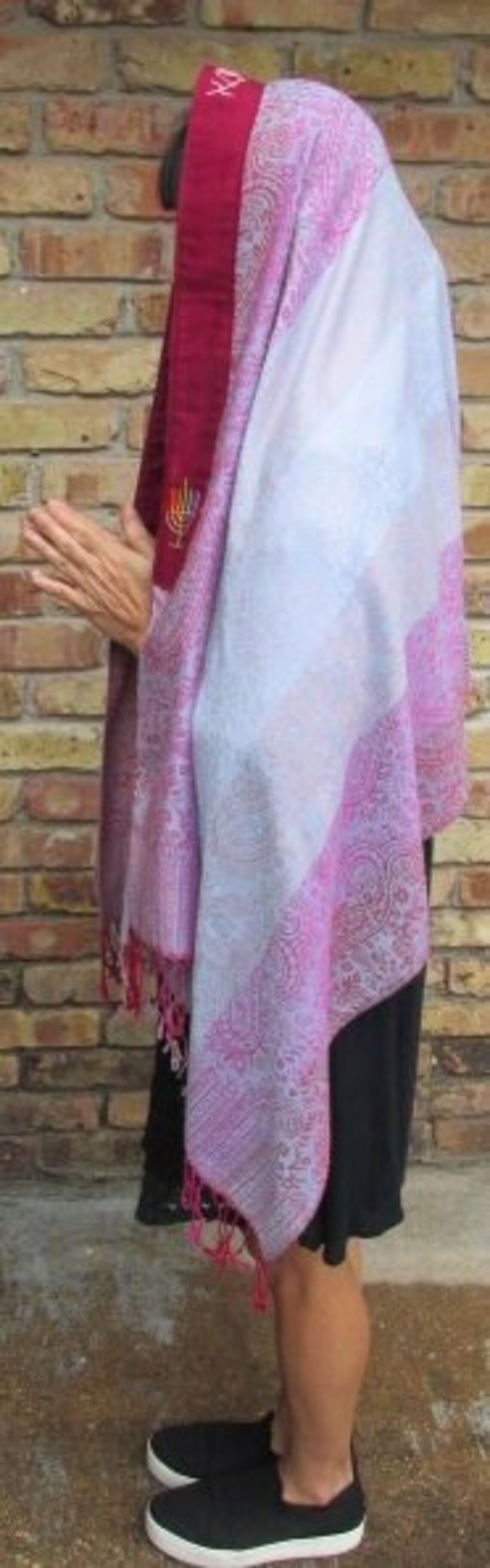 Christian Prayer Shawl, Prayer Scarf, Tallit With Hand Embroidered ...