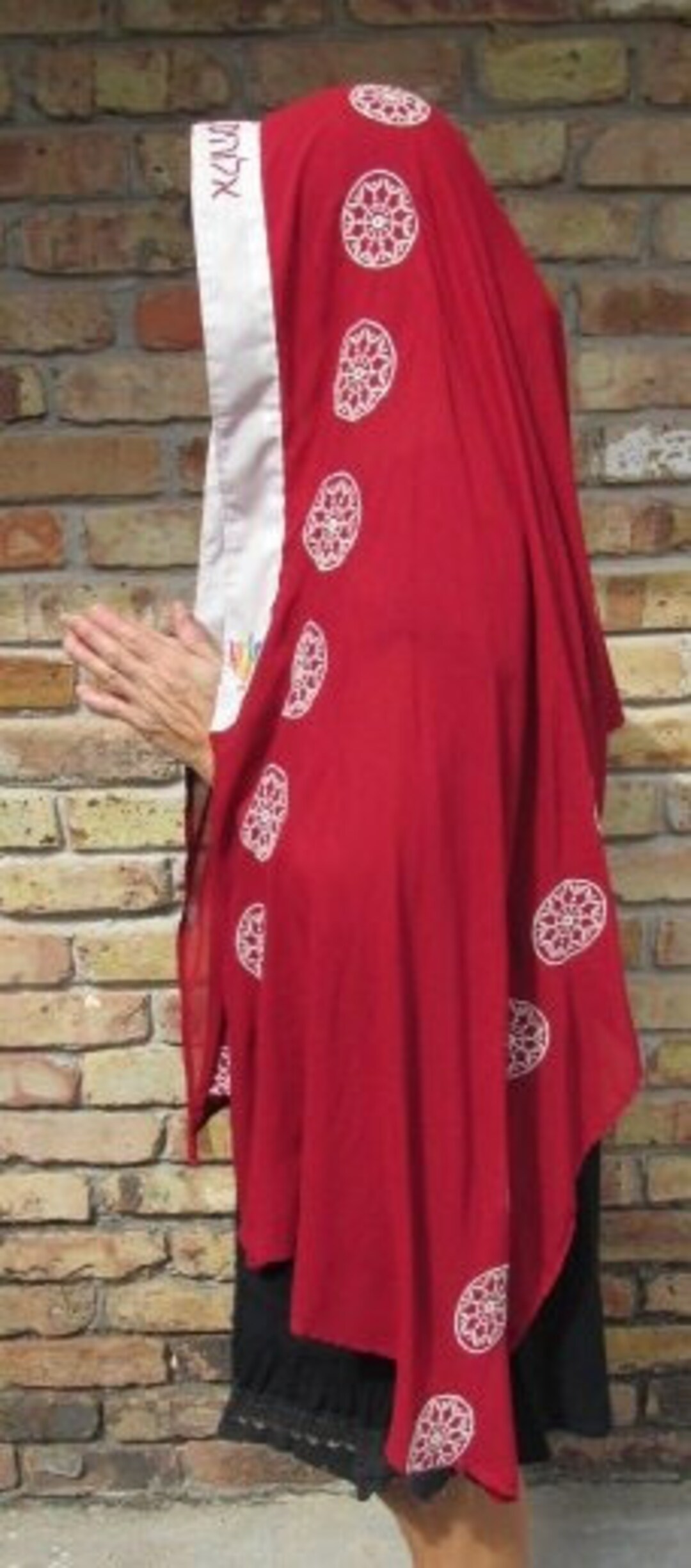 Christian Prayer Shawl, Prayer Scarf ,tallit With Hand Embroidered ...