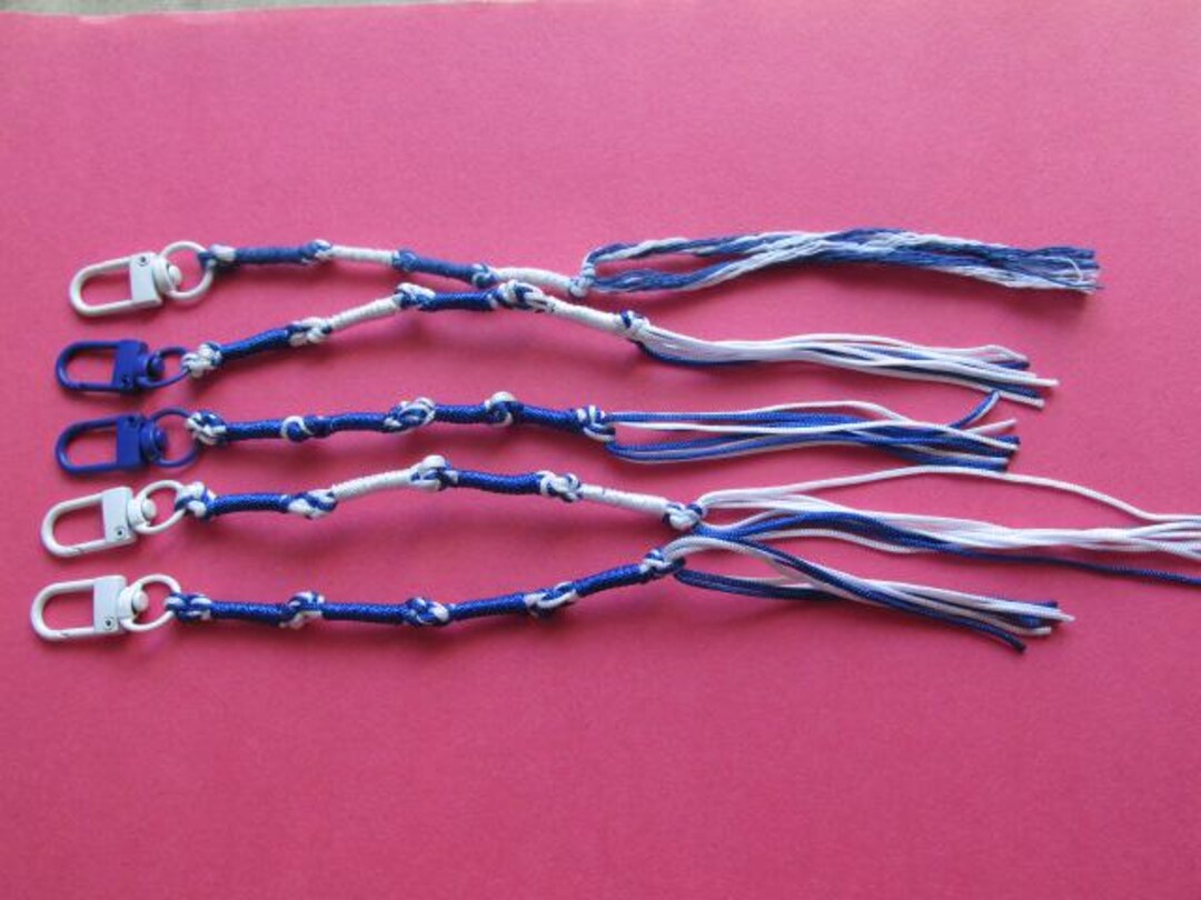 Tzitzit With Durable Metal Clasp, White and Blue Thread 8" Beautiful ...