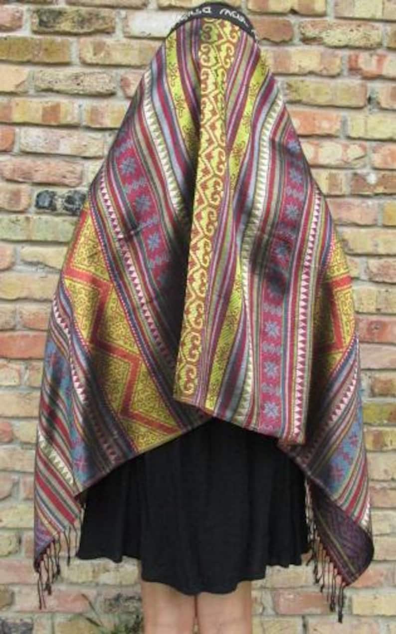 Silk Prayer Shawl, Prayer Scarf, Head Covering Tallit With Hand ...