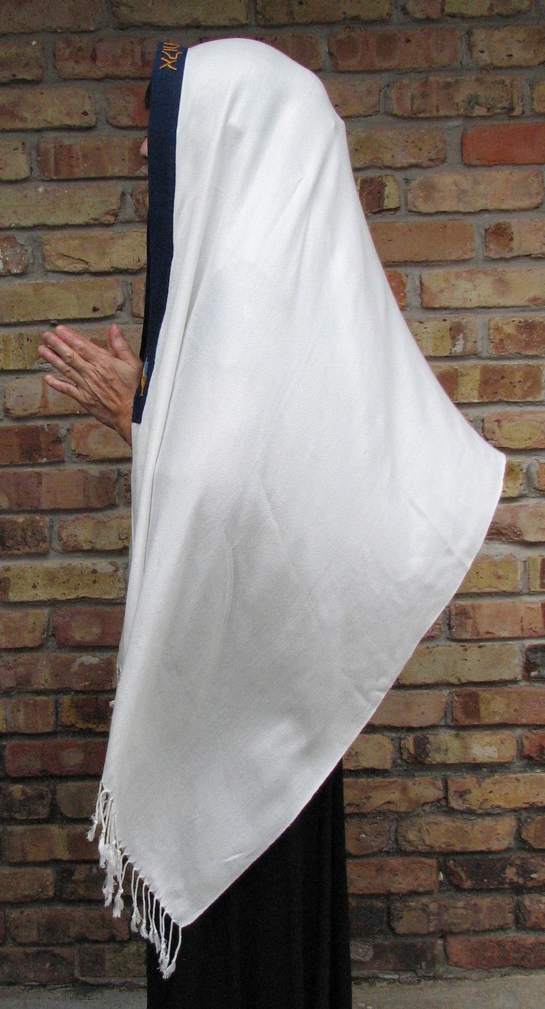 Men & Women Tallit ,christian Prayer Shawl, Scarf, Head Covering With ...