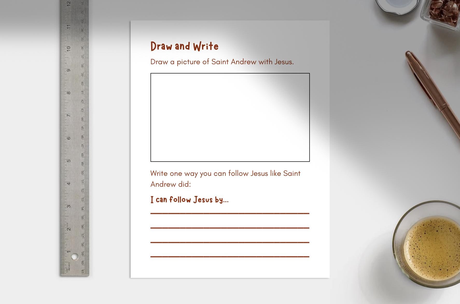 St. Andrew the Apostle Worksheet Packet | Catholic Printable Activities ...
