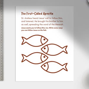 St. Andrew the Apostle Worksheet Packet | Catholic Printable Activities ...