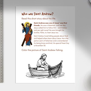 St. Andrew the Apostle Worksheet Packet | Catholic Printable Activities ...