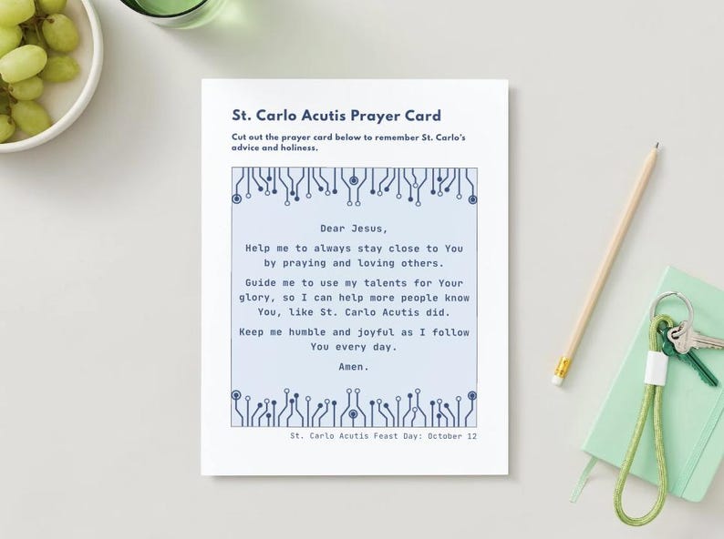 St. Carlo Acutis Catholic Worksheet Packet for Kids | Printable Saint ...
