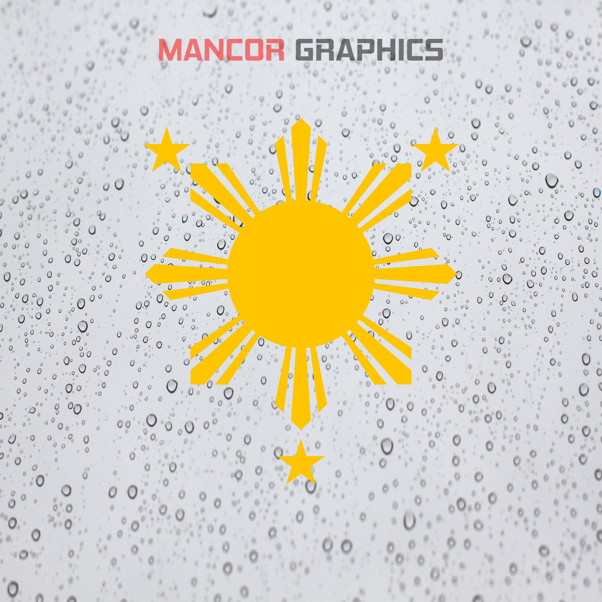 Philippine Sun and Three Stars of the Filipino Flag | Decal Vinyl ...