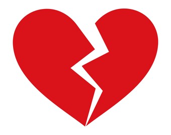 Broken Heart Decal Sticker Vinyl Car Home Truck Window Laptop Made in ...