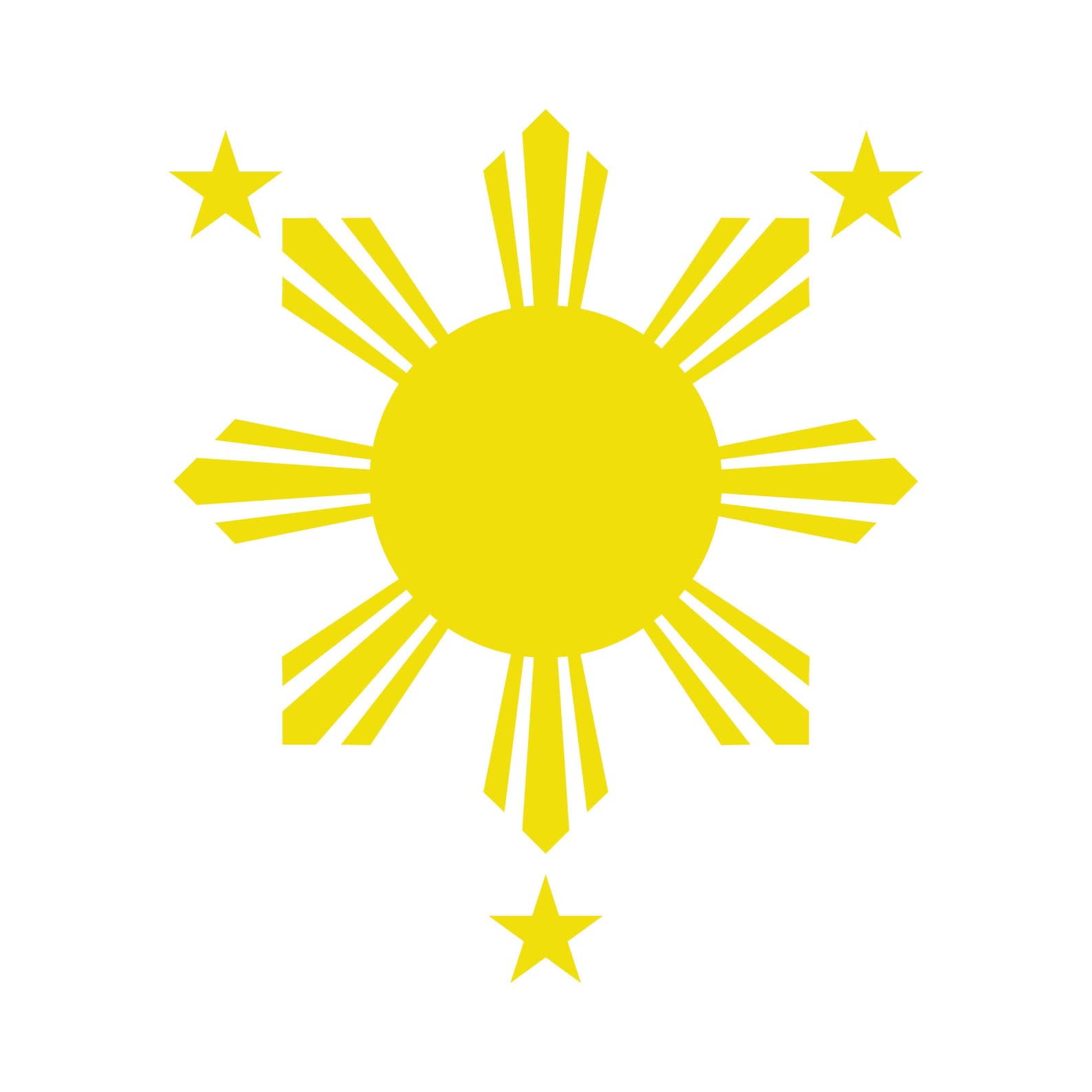 Philippine Sun and Three Stars of the Filipino Flag Decal - Etsy