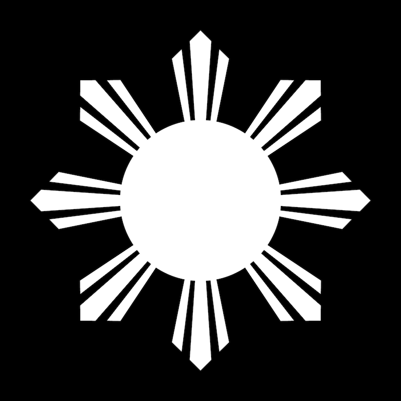 Philippine Sun of the Filipino Flag Decal Vinyl Sticker - Etsy