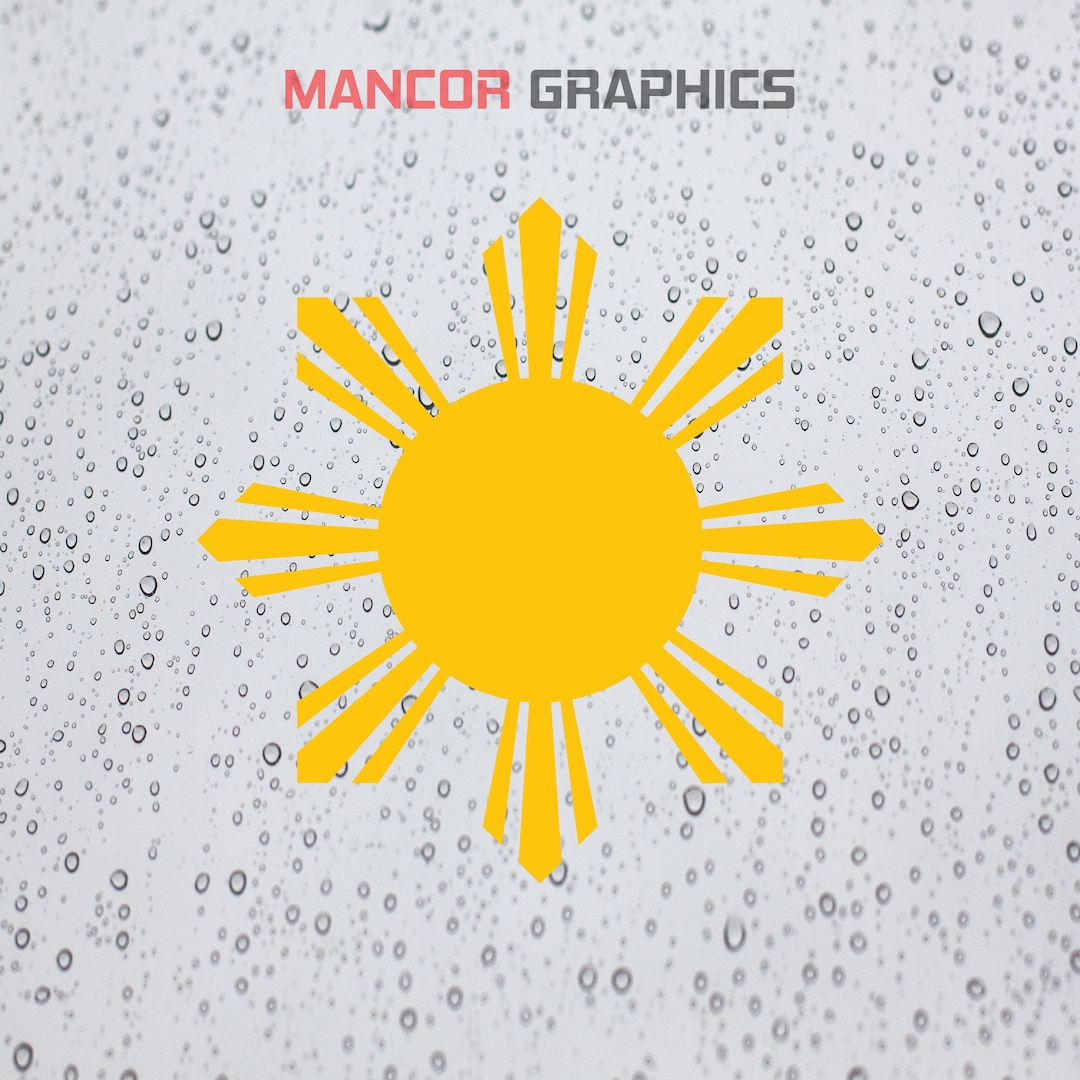 Philippine Sun of the Filipino Flag | Decal Vinyl Sticker - Etsy
