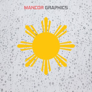 Philippine Sun of the Filipino Flag | Decal Vinyl Sticker - Etsy